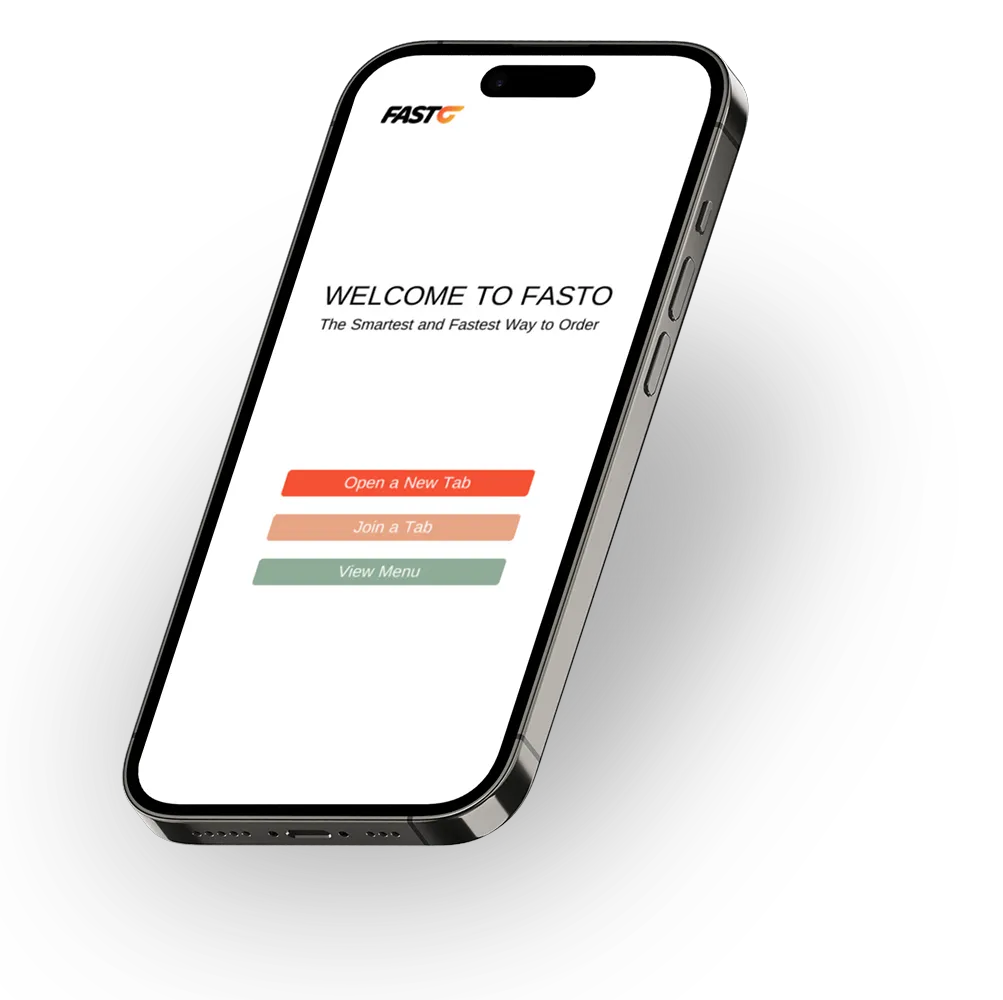 A cellphone showing Fasto App homepage